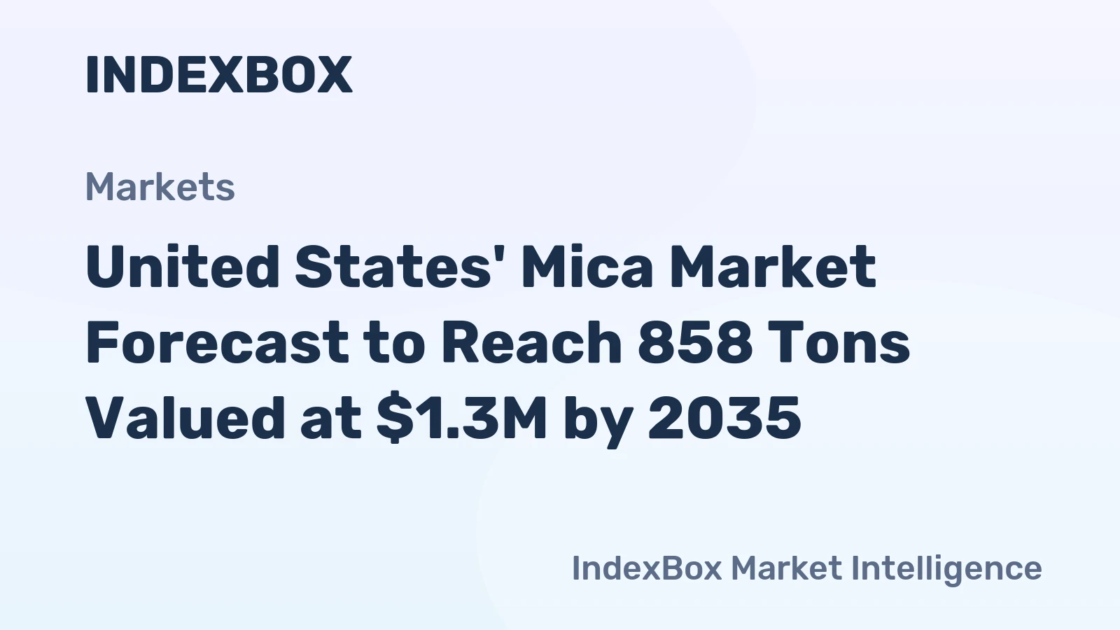 United States' Mica Market Forecast to Reach 858 Tons Valued at $1.3M by 2035