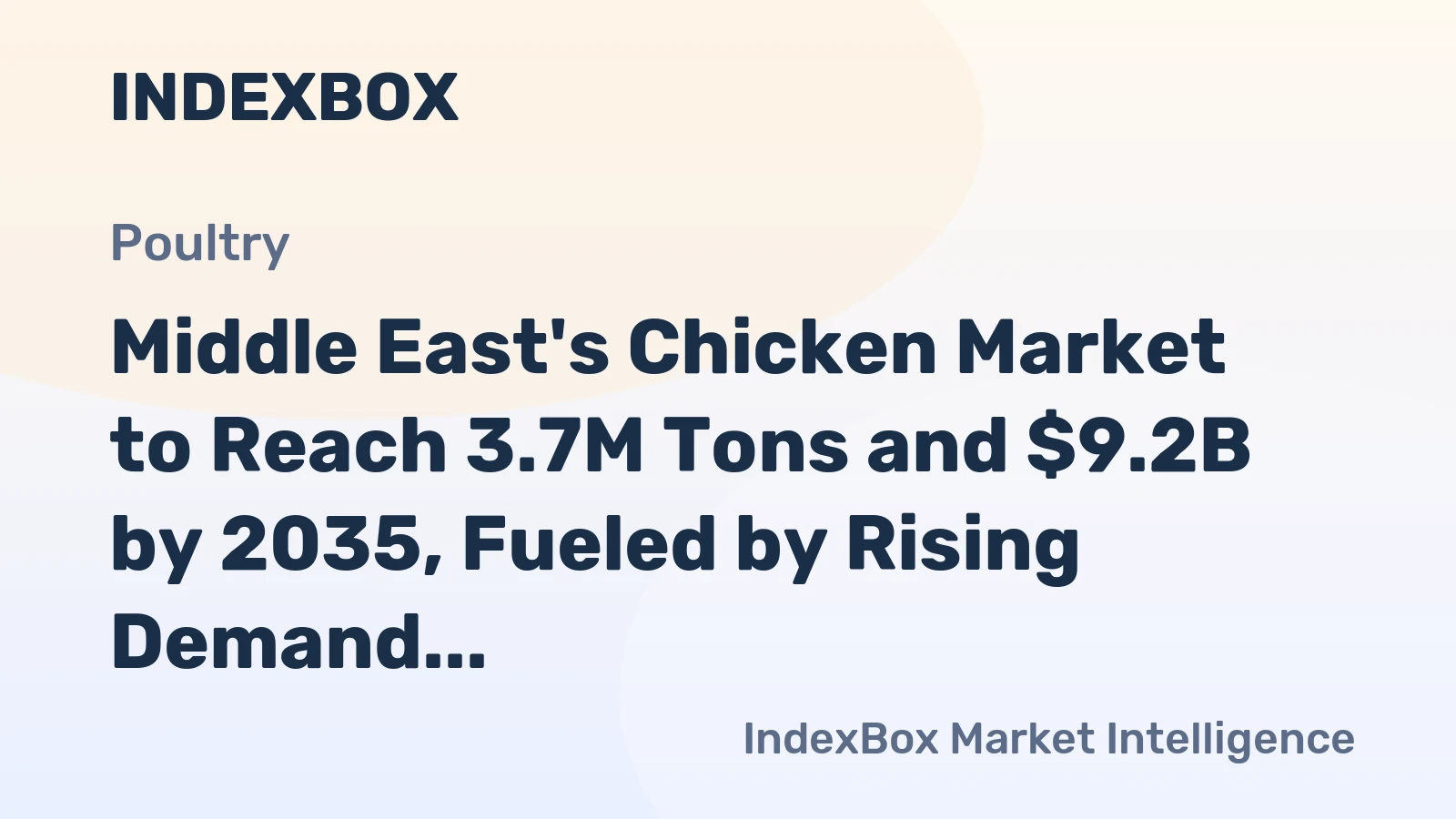 Middle East's Chicken Market to Reach 3.7M Tons and $9.2B by 2035, Fueled by Rising Demand for Fresh Cuts