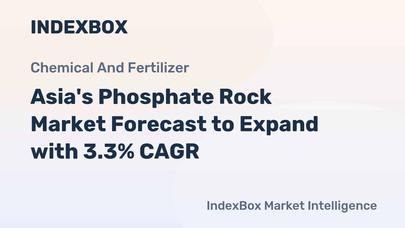 Asia's Phosphate Rock Market Forecast to Expand with 3.3% CAGR