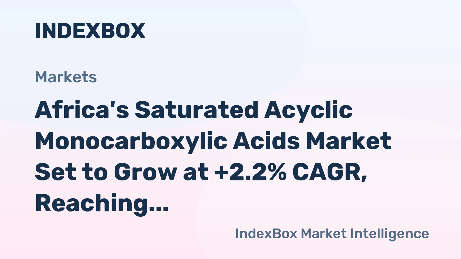 Africa's Saturated Acyclic Monocarboxylic Acids Market Set to Grow at +2.2% CAGR, Reaching 1.8M Tons by 2035