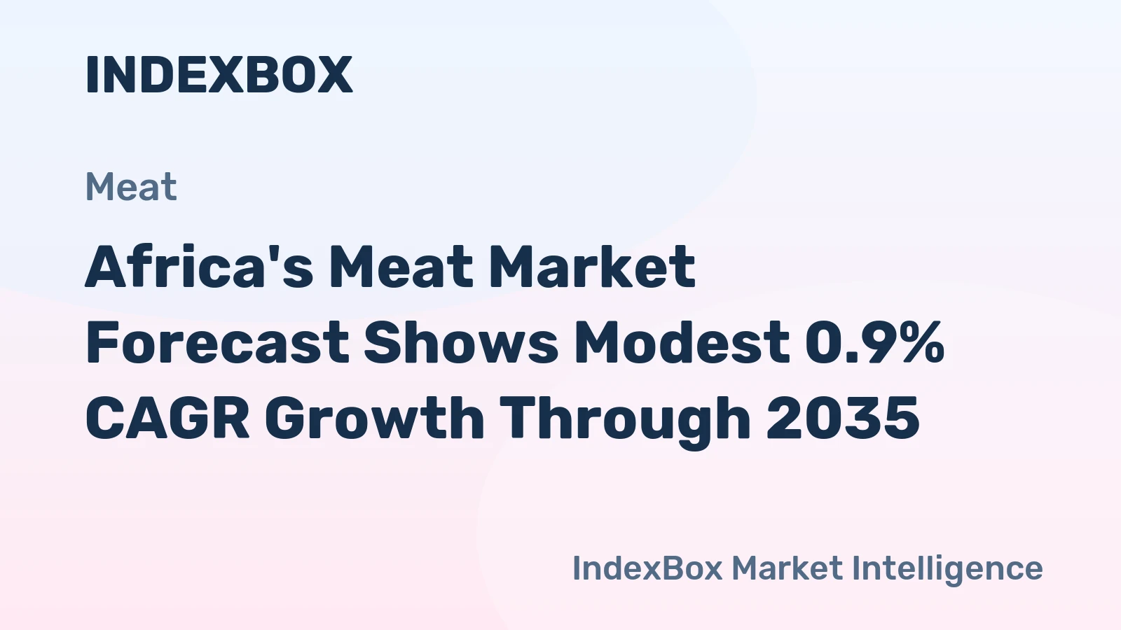 Africa's Meat Market Forecast Shows Modest 0.9% CAGR Growth Through 2035