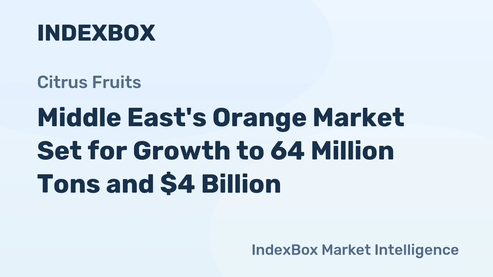 Middle East's Orange Market Set for Growth to 64 Million Tons and $4 Billion