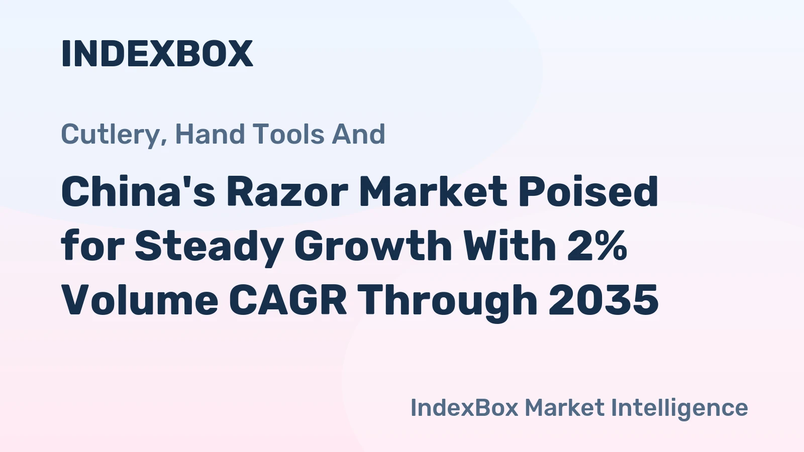 China's Razor Market Poised for Steady Growth With 2% Volume CAGR Through 2035