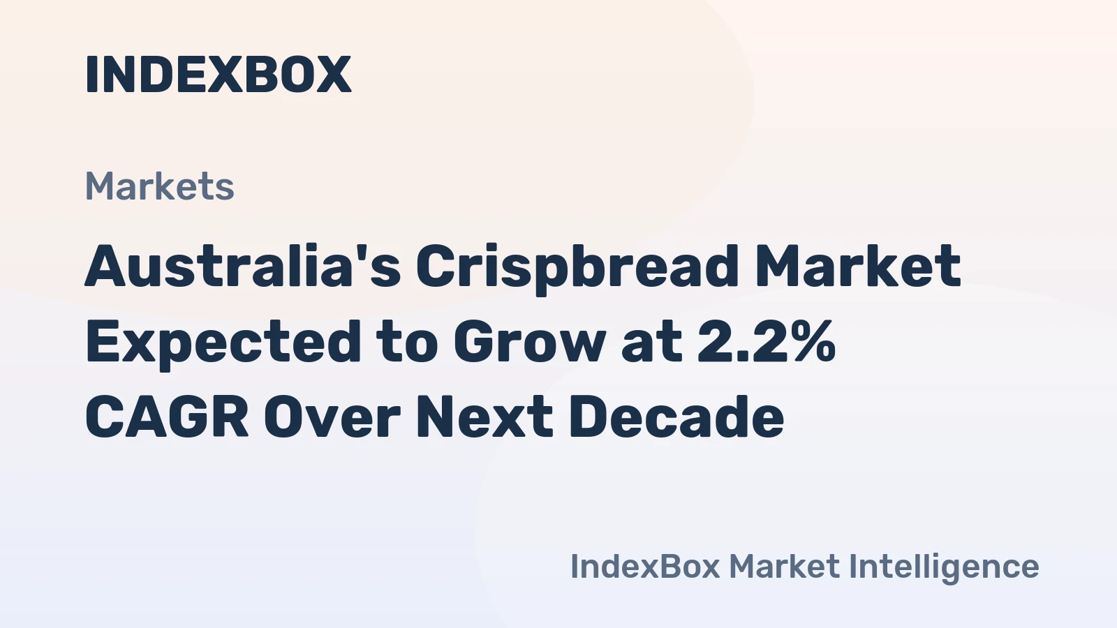 Australia's Crispbread Market Expected to Grow at 2.2% CAGR Over Next Decade