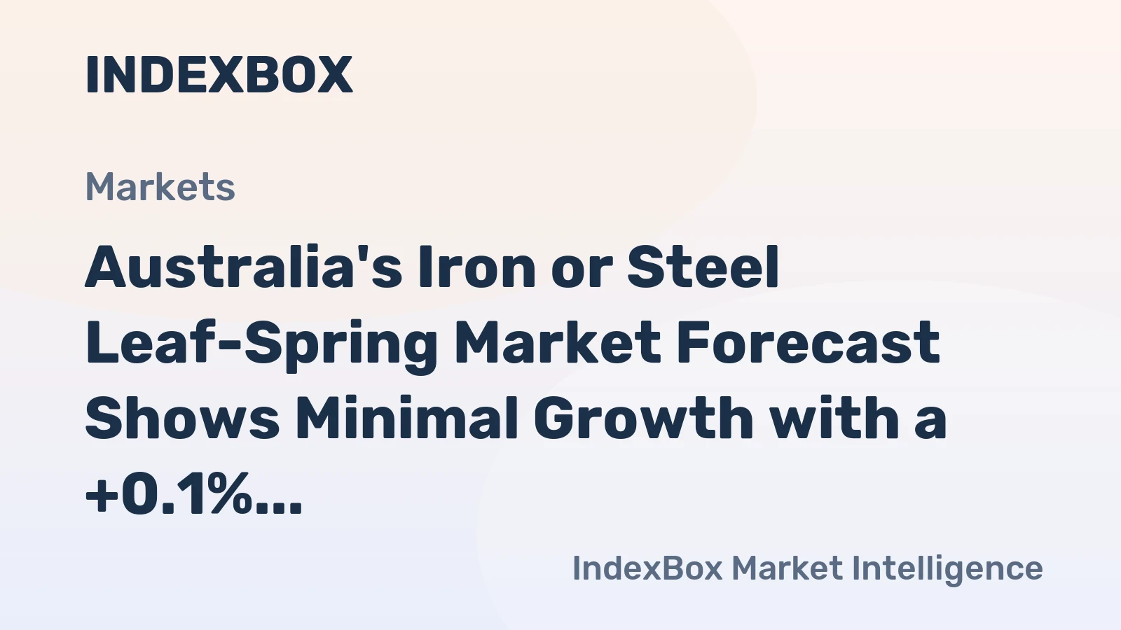 Australia's Iron or Steel Leaf-Spring Market Forecast Shows Minimal Growth with a +0.1% CAGR