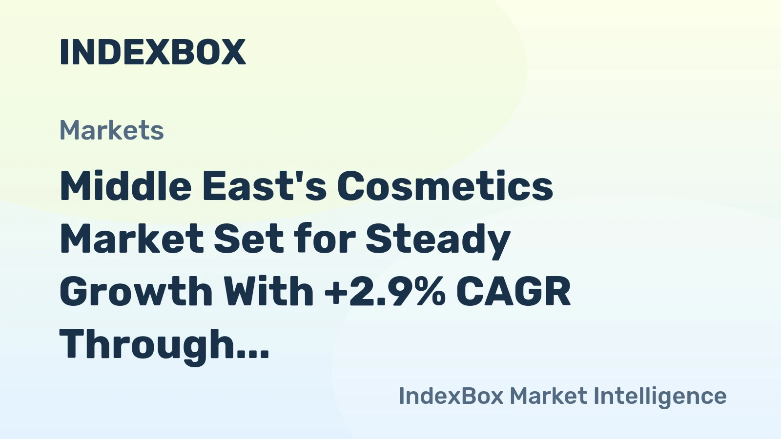 Middle East's Cosmetics Market Set for Steady Growth With +2.9% CAGR Through 2035