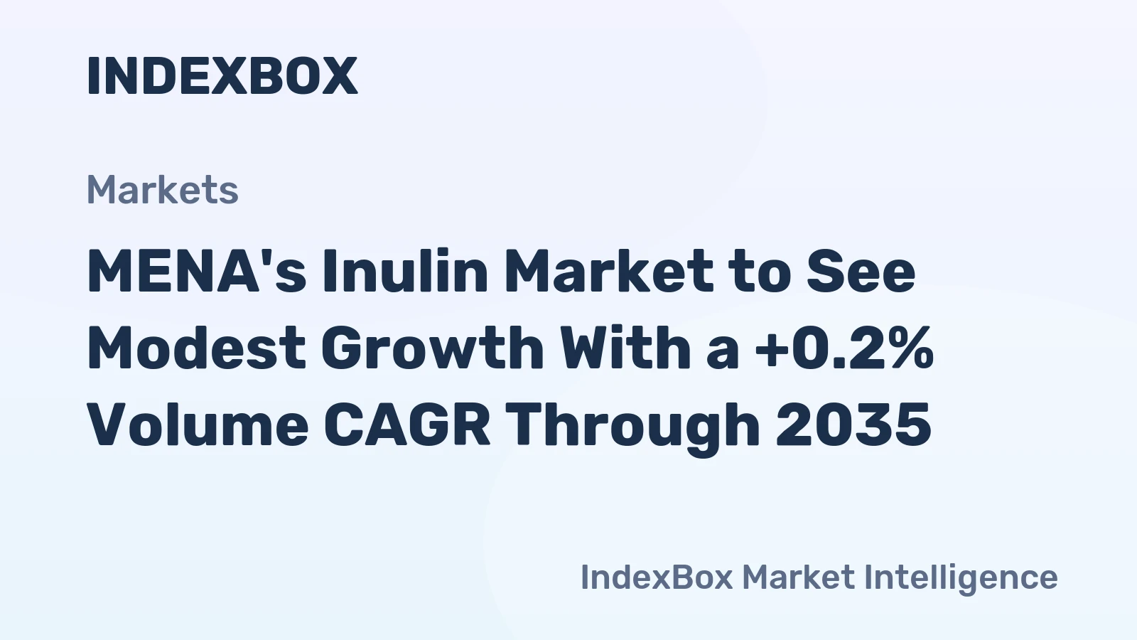 MENA's Inulin Market to See Modest Growth With a +0.2% Volume CAGR Through 2035
