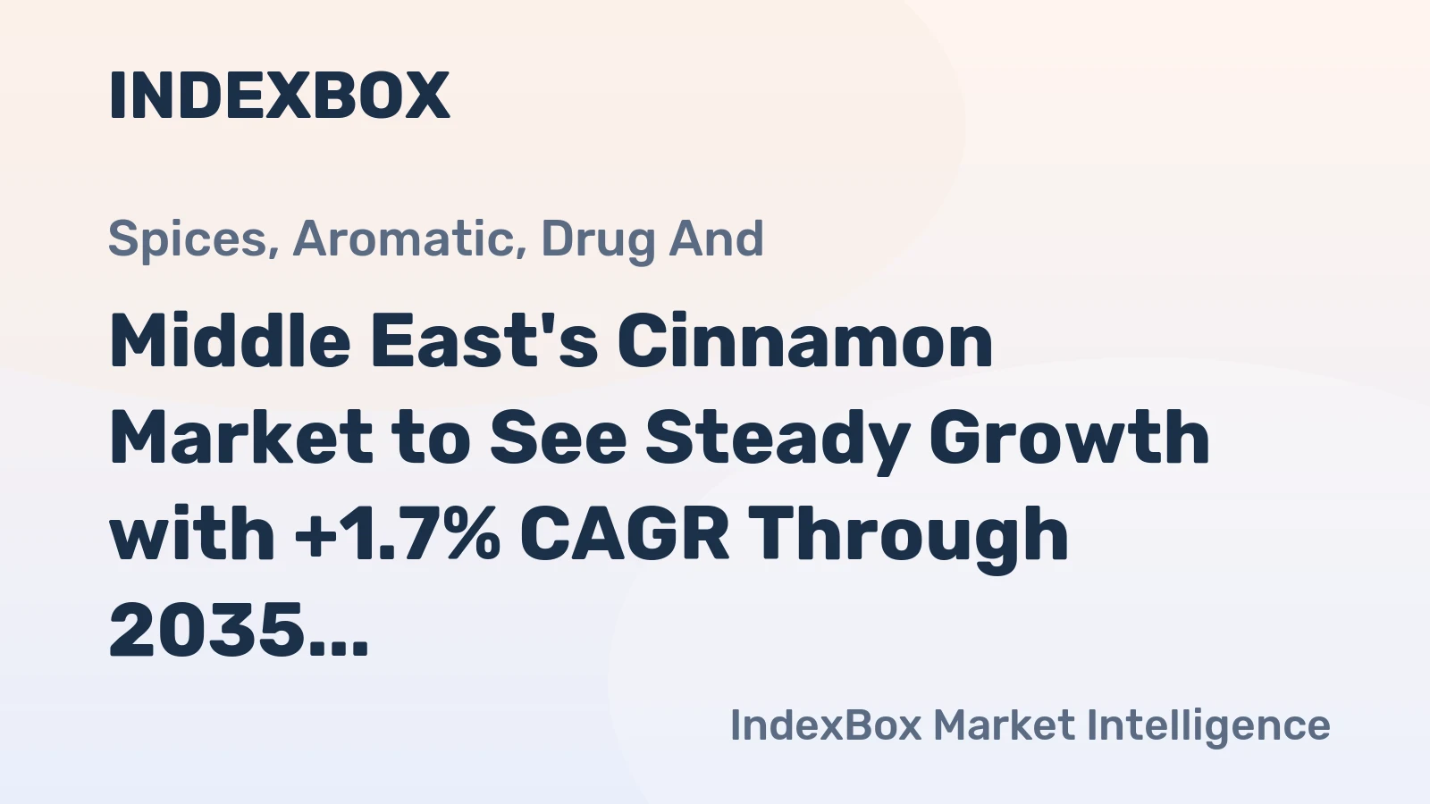 Middle East's Cinnamon Market to See Steady Growth with +1.7% CAGR Through 2035