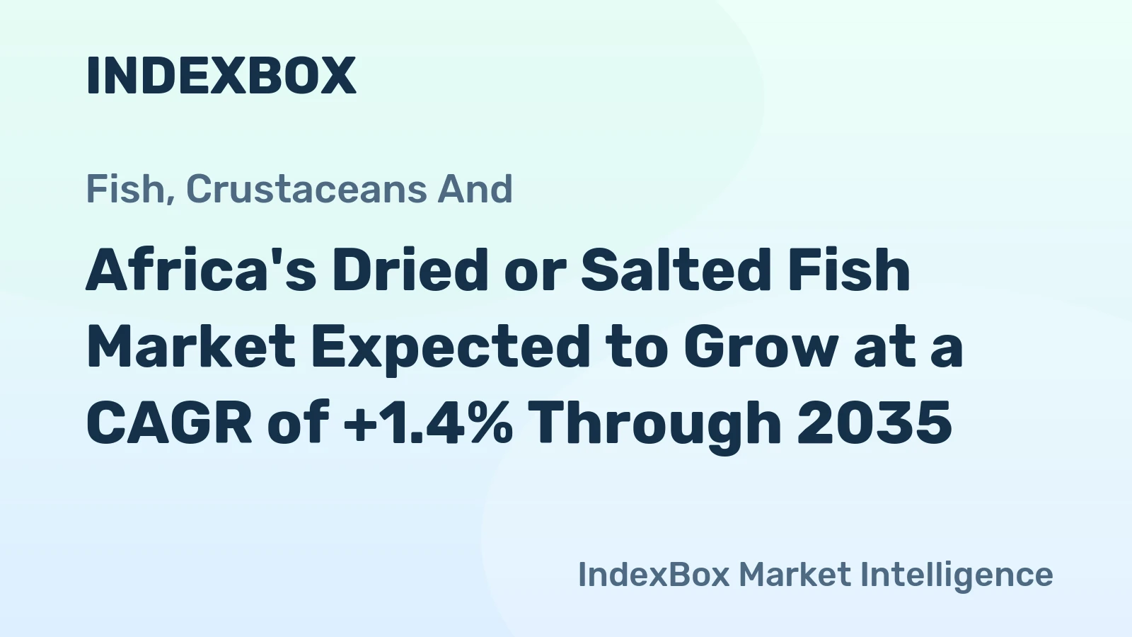 Africa's Dried or Salted Fish Market Expected to Grow at a CAGR of +1.4% Through 2035