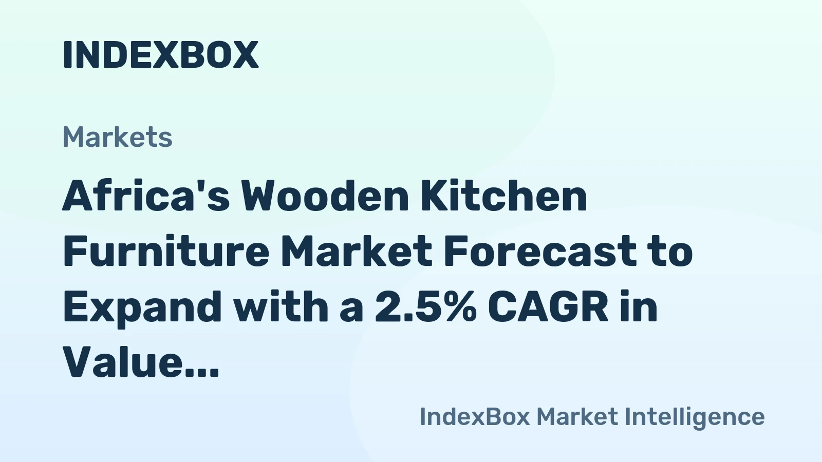 Africa's Wooden Kitchen Furniture Market Forecast to Expand with a 2.5% CAGR in Value Through 2035