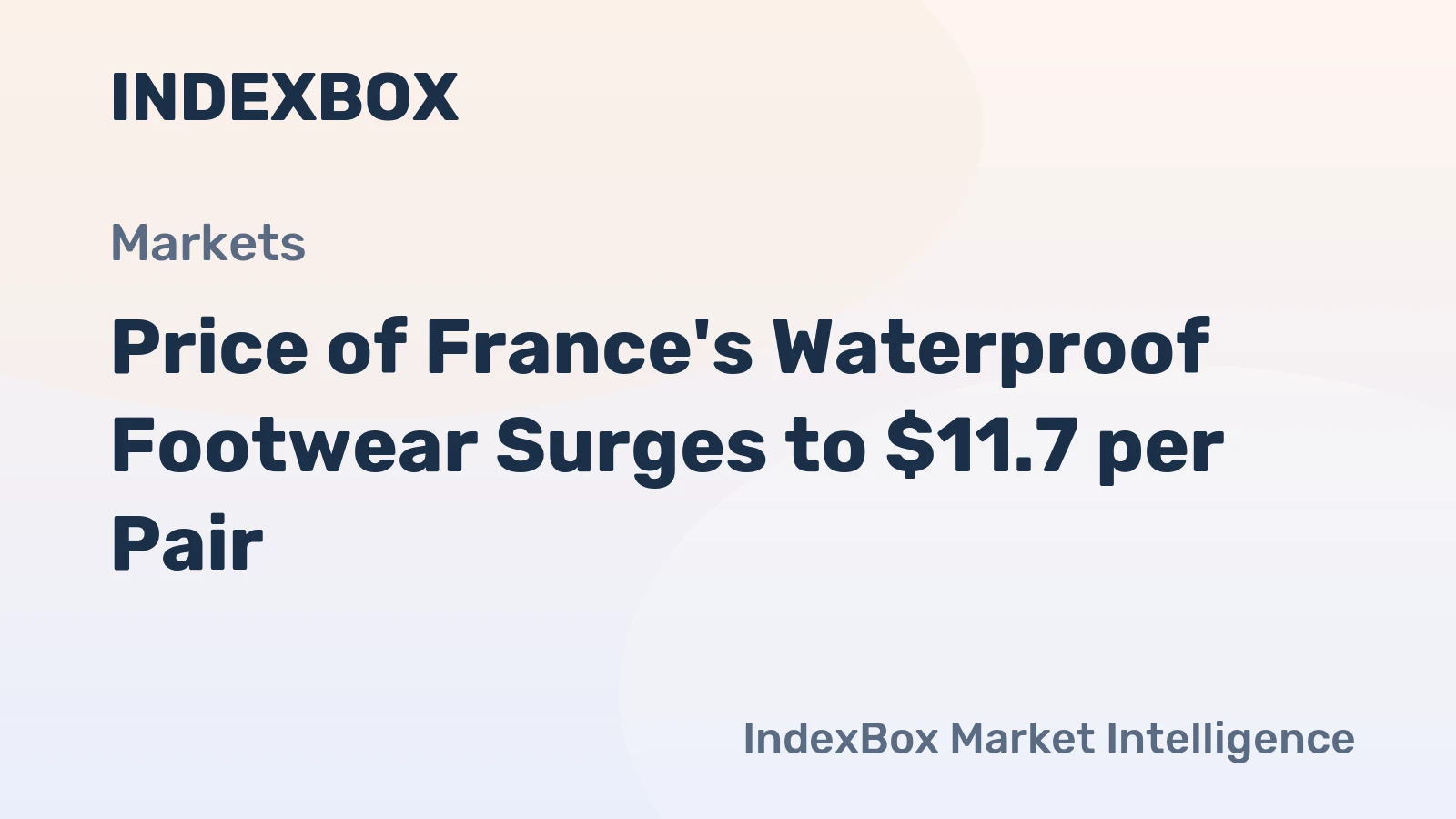 Price of France's Waterproof Footwear Surges to $11.7 per Pair