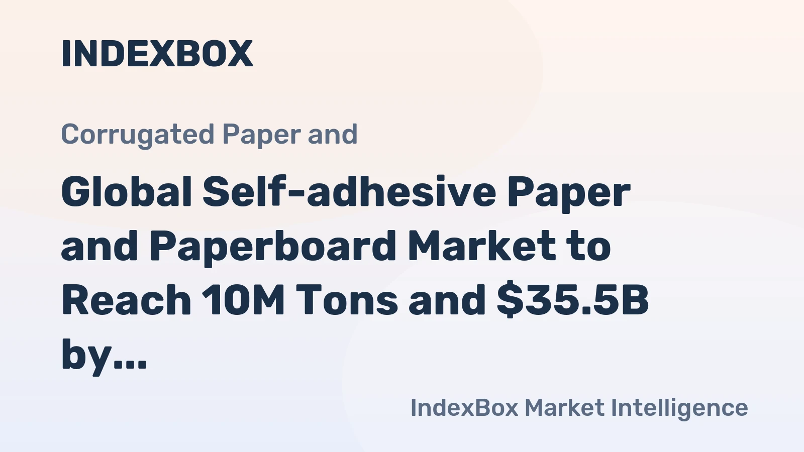 Global Self-adhesive Paper and Paperboard Market to Reach 10M Tons and $35.5B by 2035