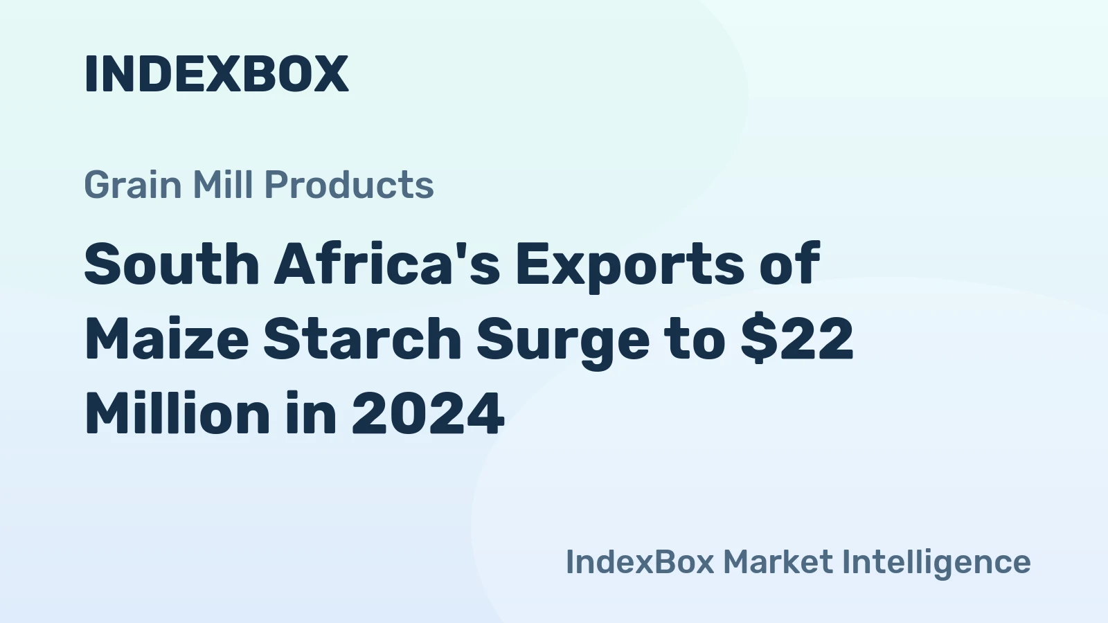 South Africa's Exports of Maize Starch Surge to $22 Million in 2024