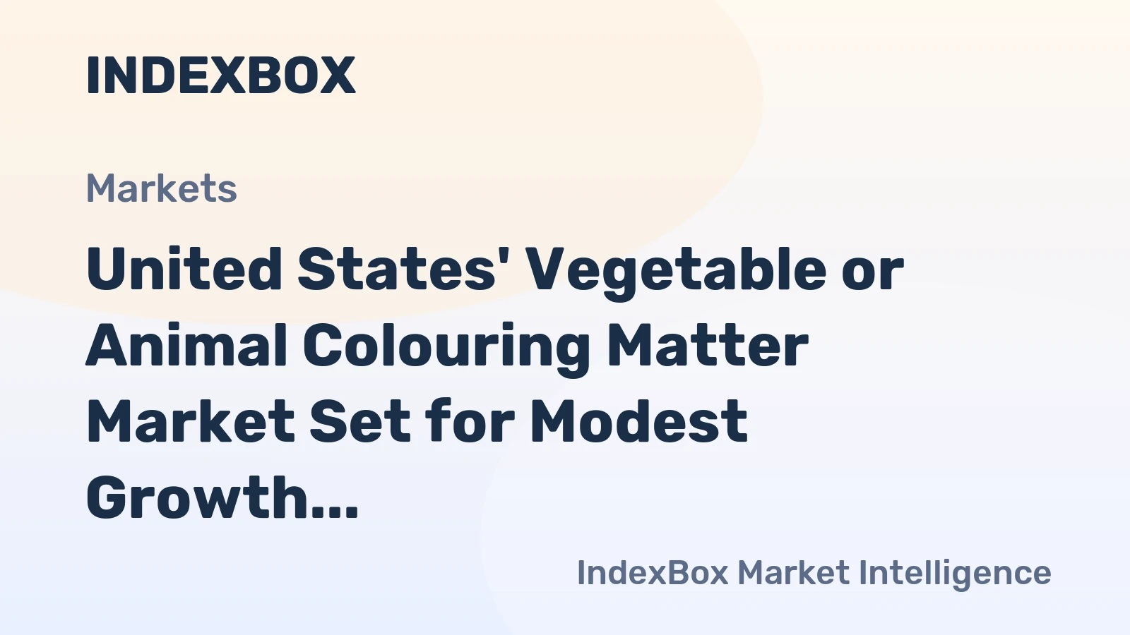 United States' Vegetable or Animal Colouring Matter Market Set for Modest Growth with +0.1% CAGR