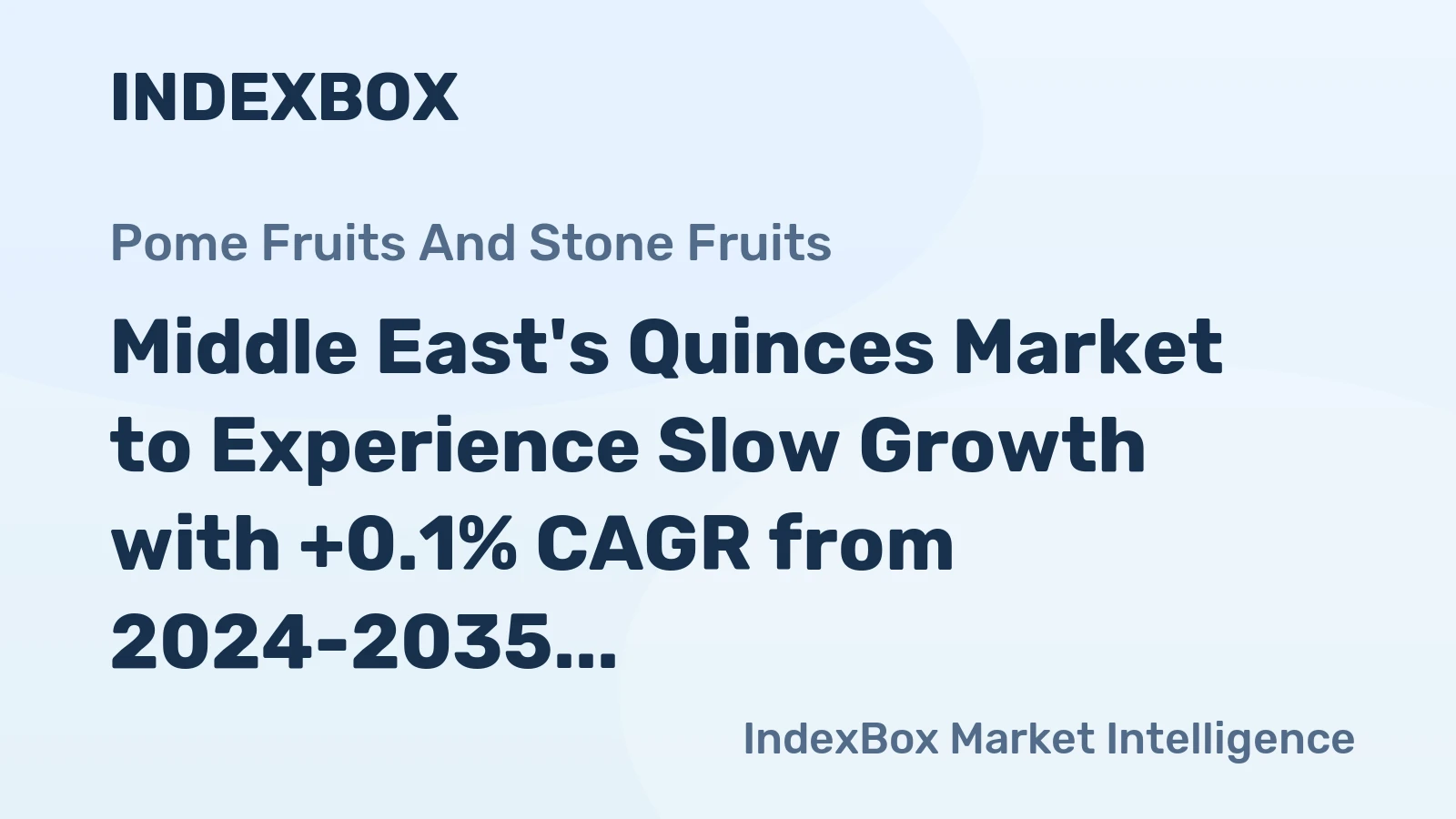 Middle East's Quinces Market to Experience Slow Growth with +0.1% CAGR from 2024-2035