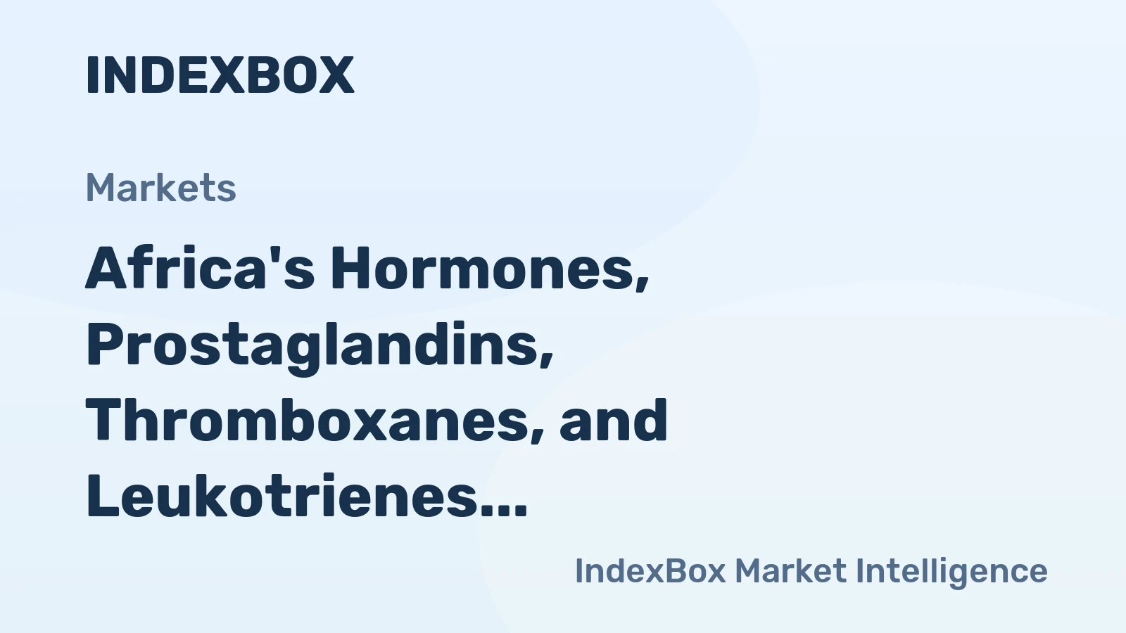 Africa's Hormones, Prostaglandins, Thromboxanes, and Leukotrienes Market to Grow at 1.9% CAGR, Reaching $2.2B by 2035