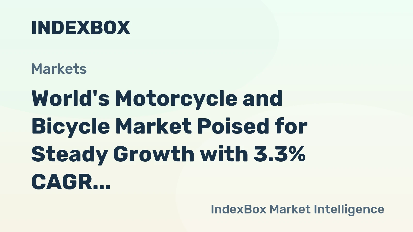 World's Motorcycle and Bicycle Market Poised for Steady Growth with 3.3% CAGR in Value Terms
