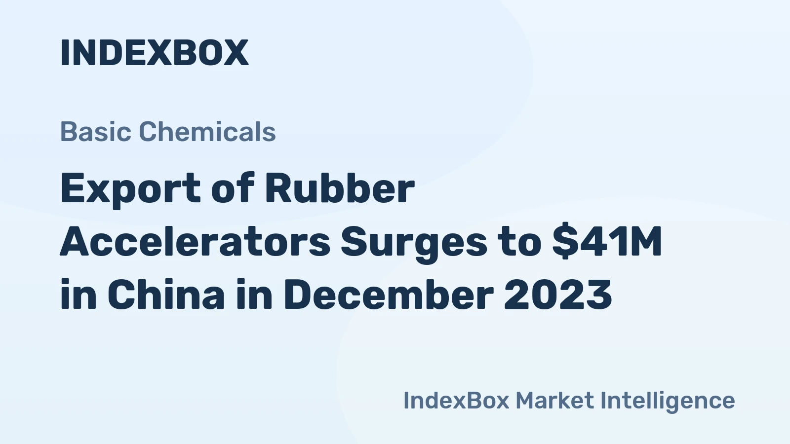 Export of Rubber Accelerators Surges to $41M in China in December 2023