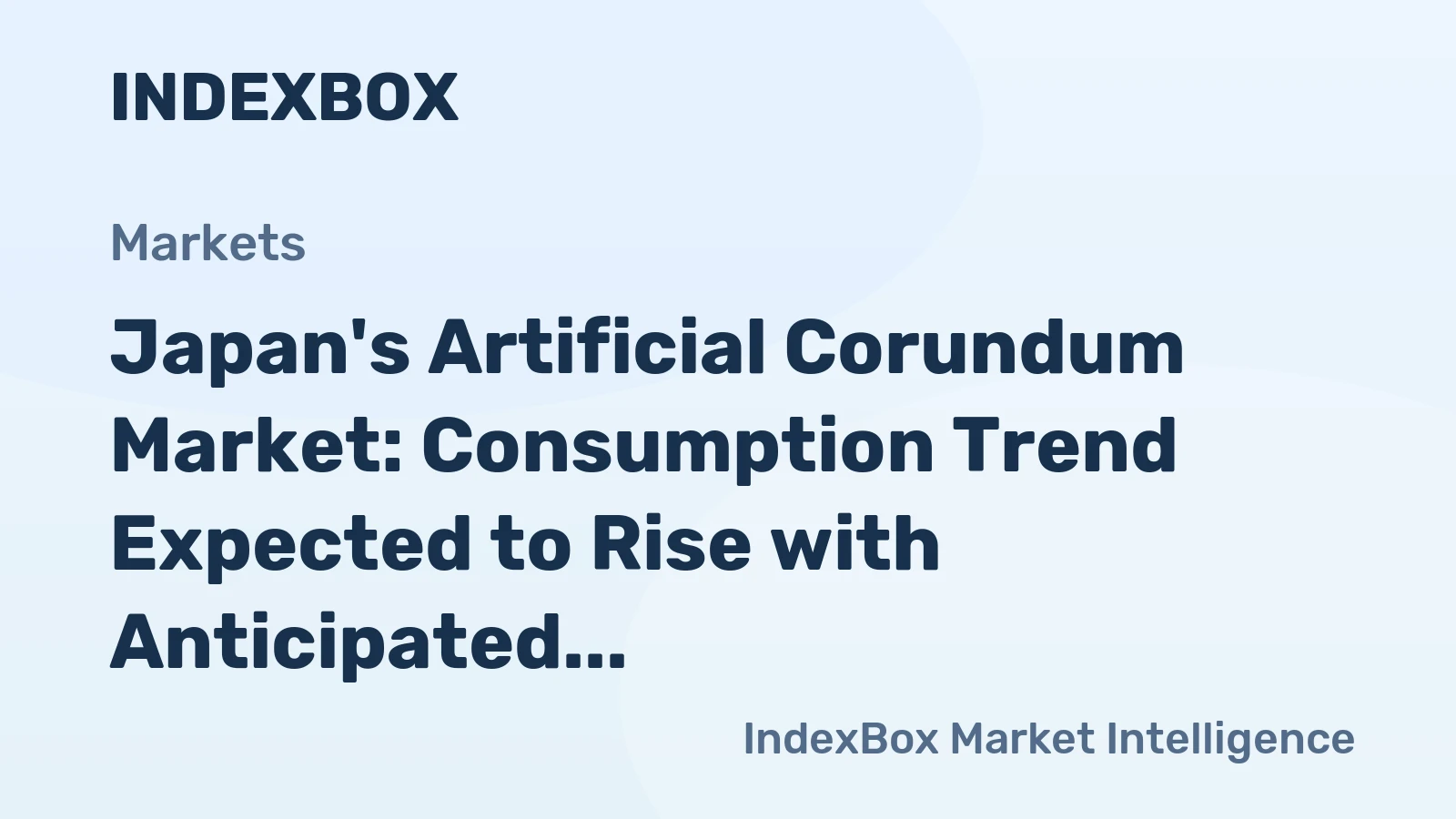 Japan's Artificial Corundum Market: Consumption Trend Expected to Rise with Anticipated Volume of 129K tons and Value of $117M by 2035