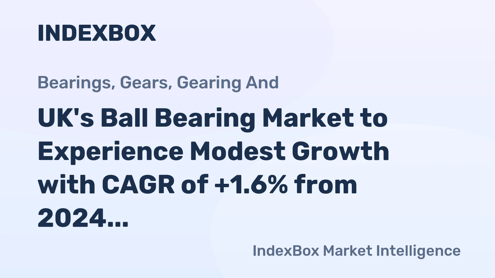 UK's Ball Bearing Market to Experience Modest Growth with CAGR of +1.6% from 2024 to 2035