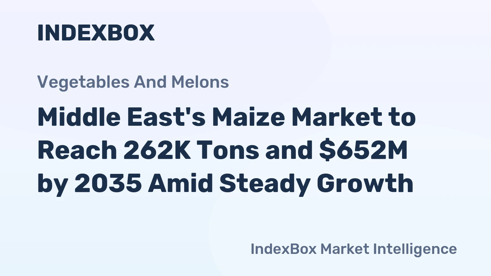 Middle East's Maize Market to Reach 262K Tons and $652M by 2035 Amid Steady Growth