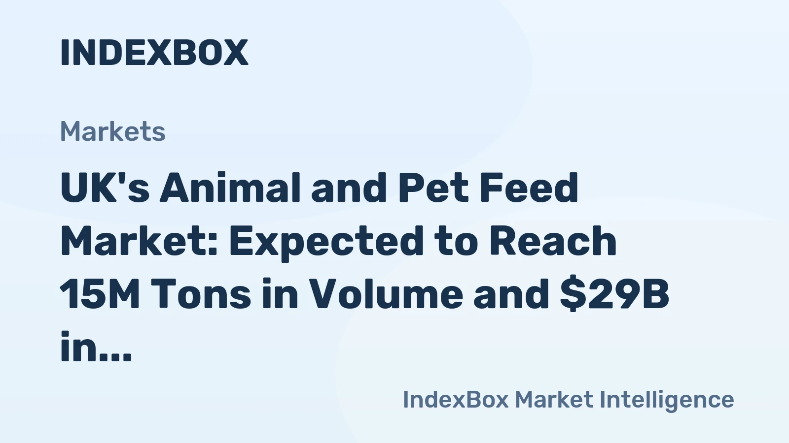 UK's Animal and Pet Feed Market: Expected to Reach 15M Tons in Volume and $29B in Value by 2035