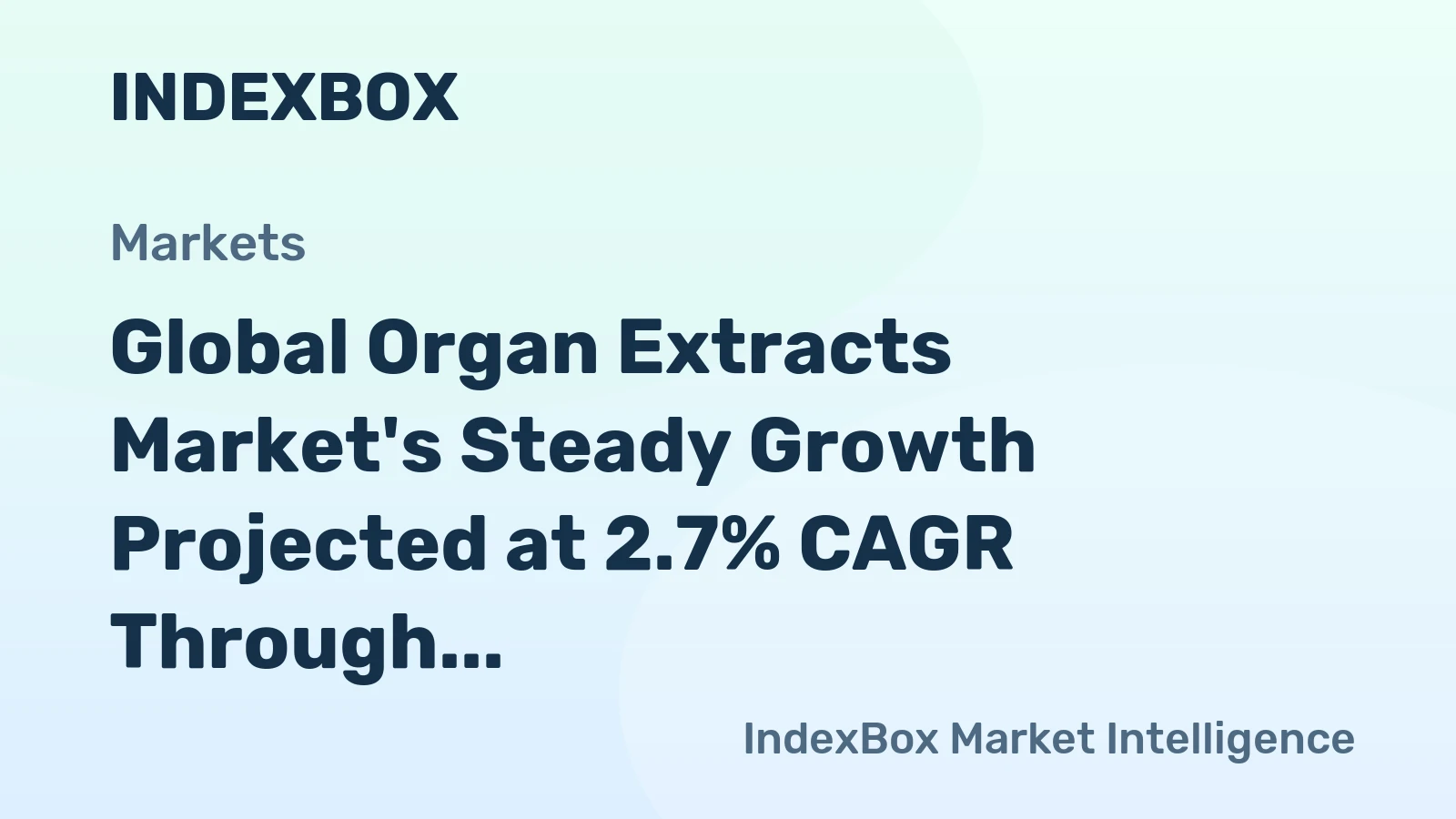 Global Organ Extracts Market's Steady Growth Projected at 2.7% CAGR Through 2035