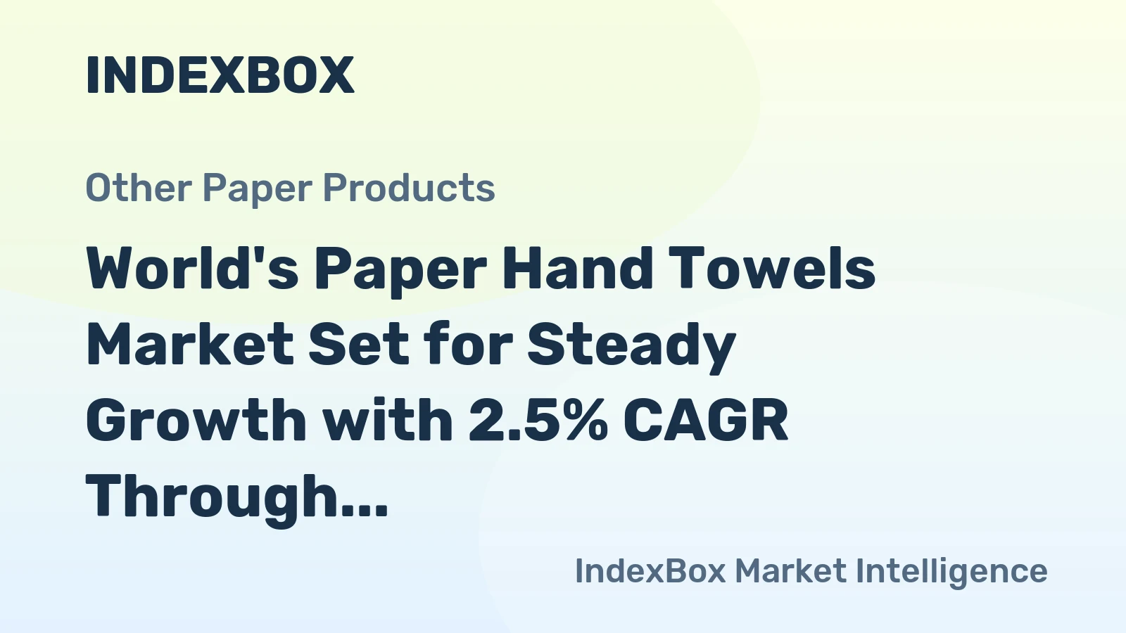 World's Paper Hand Towels Market Set for Steady Growth with 2.5% CAGR Through 2035