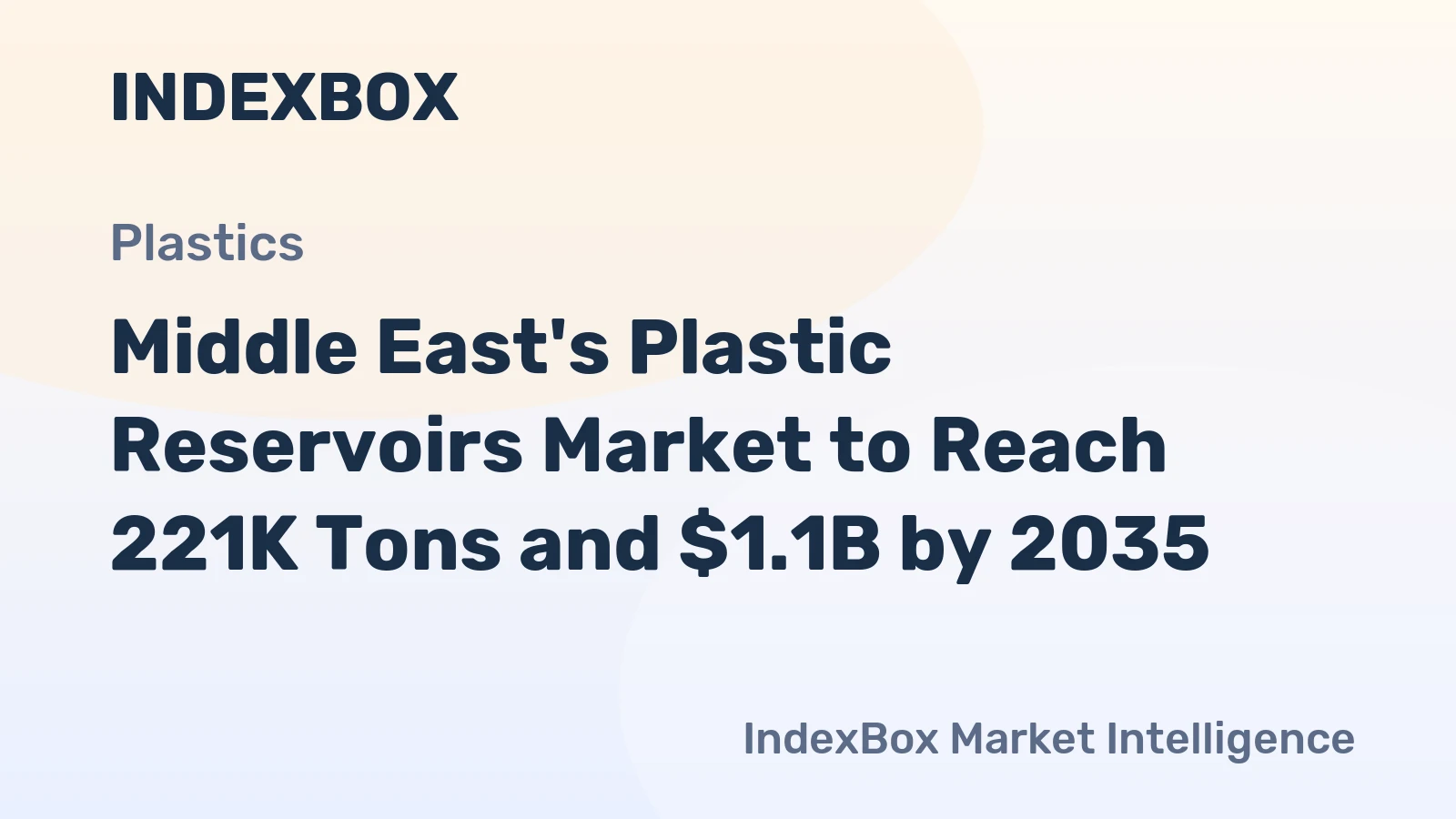 Middle East's Plastic Reservoirs Market to Reach 221K Tons and $1.1B by 2035