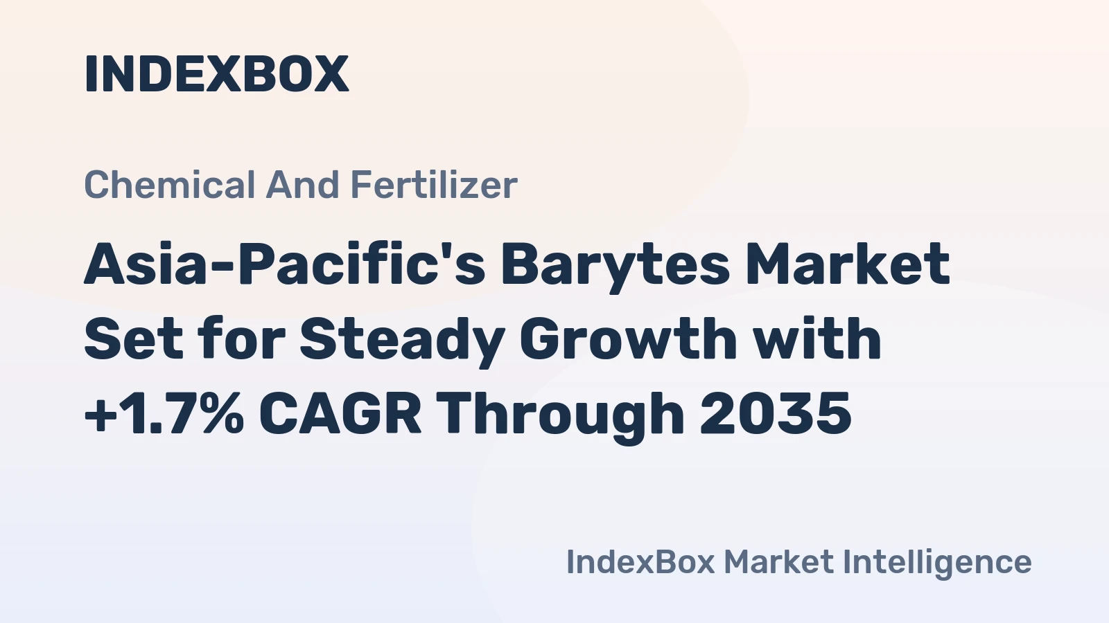 Asia-Pacific's Barytes Market Set for Steady Growth with +1.7% CAGR Through 2035