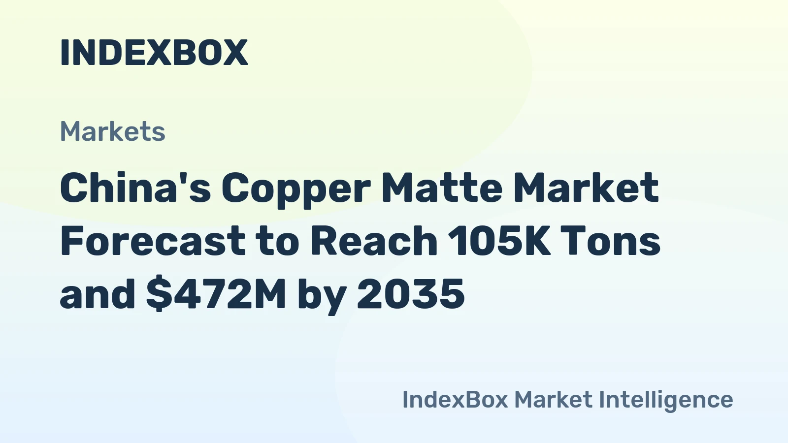 China's Copper Matte Market Forecast to Reach 105K Tons and $472M by 2035