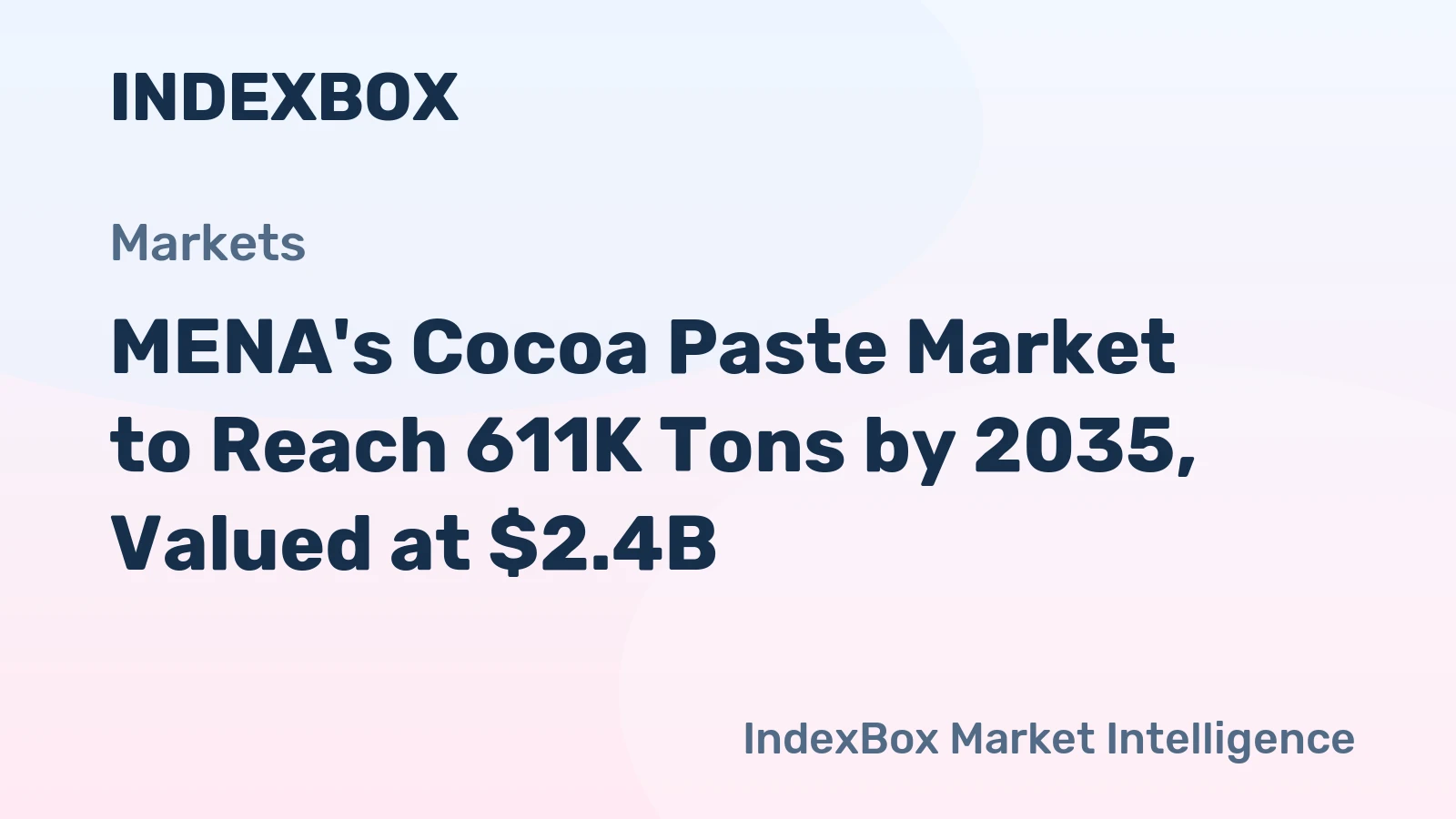 MENA's Cocoa Paste Market to Reach 611K Tons by 2035, Valued at $2.4B