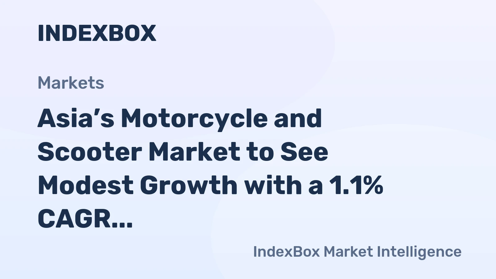 Asia’s Motorcycle and Scooter Market to See Modest Growth with a 1.1% CAGR Through 2035