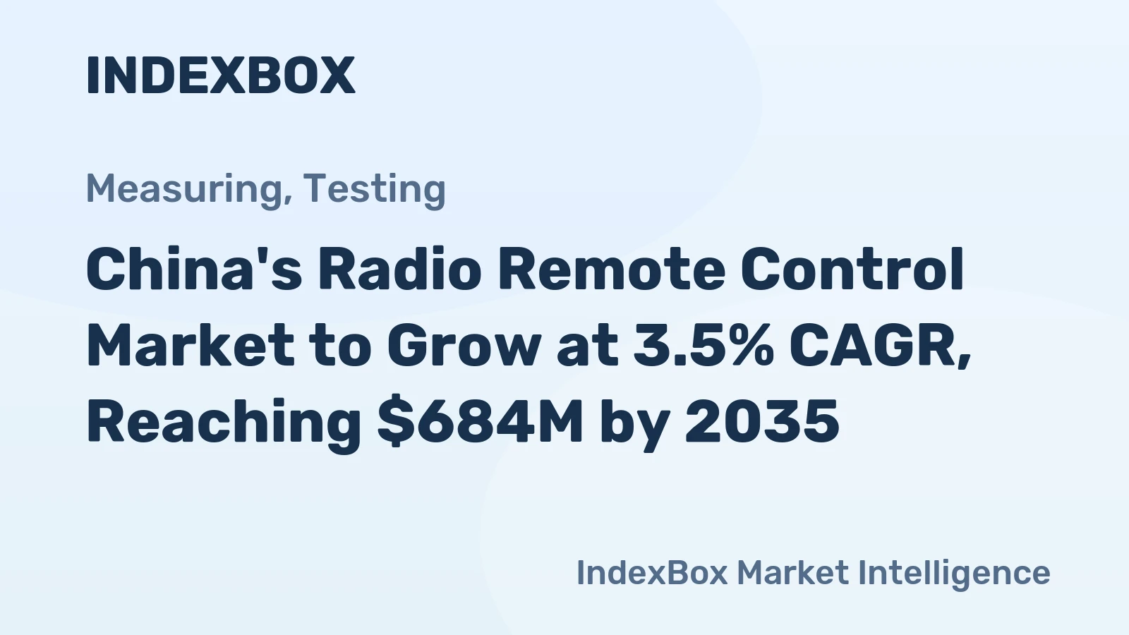 China's Radio Remote Control Market to Grow at 3.5% CAGR, Reaching $684M by 2035