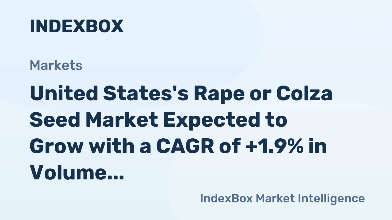 United States's Rape or Colza Seed Market Expected to Grow with a CAGR of +1.9% in Volume and +3.8% in Value by 2035