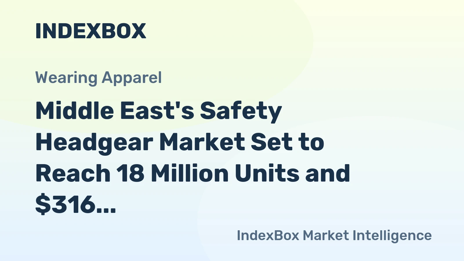 Middle East's Safety Headgear Market Set to Reach 18 Million Units and $316 Million