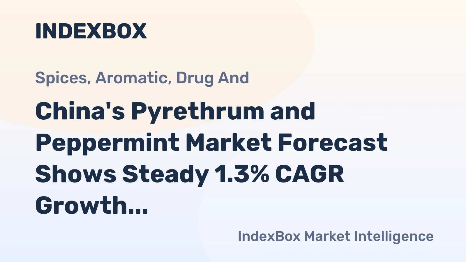 China's Pyrethrum and Peppermint Market Forecast Shows Steady 1.3% CAGR Growth Through 2035