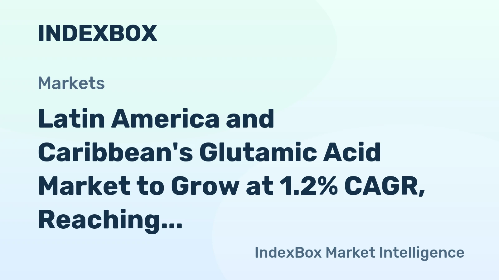 Latin America and Caribbean's Glutamic Acid Market to Grow at 1.2% CAGR, Reaching 159K Tons by 2035