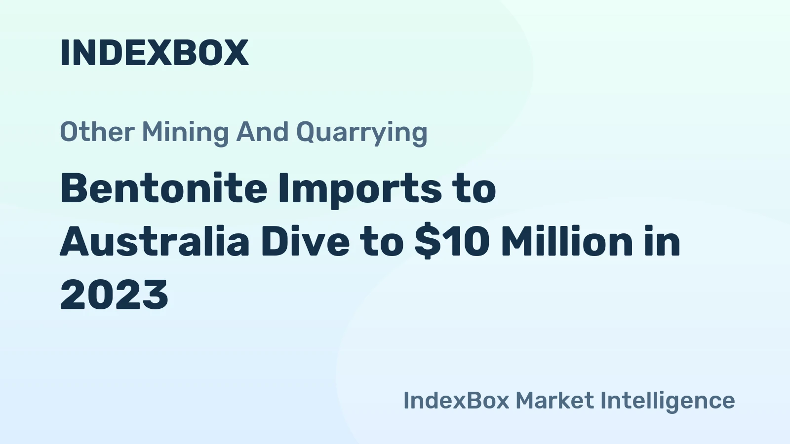 Bentonite Imports to Australia Dive to $10 Million in 2023