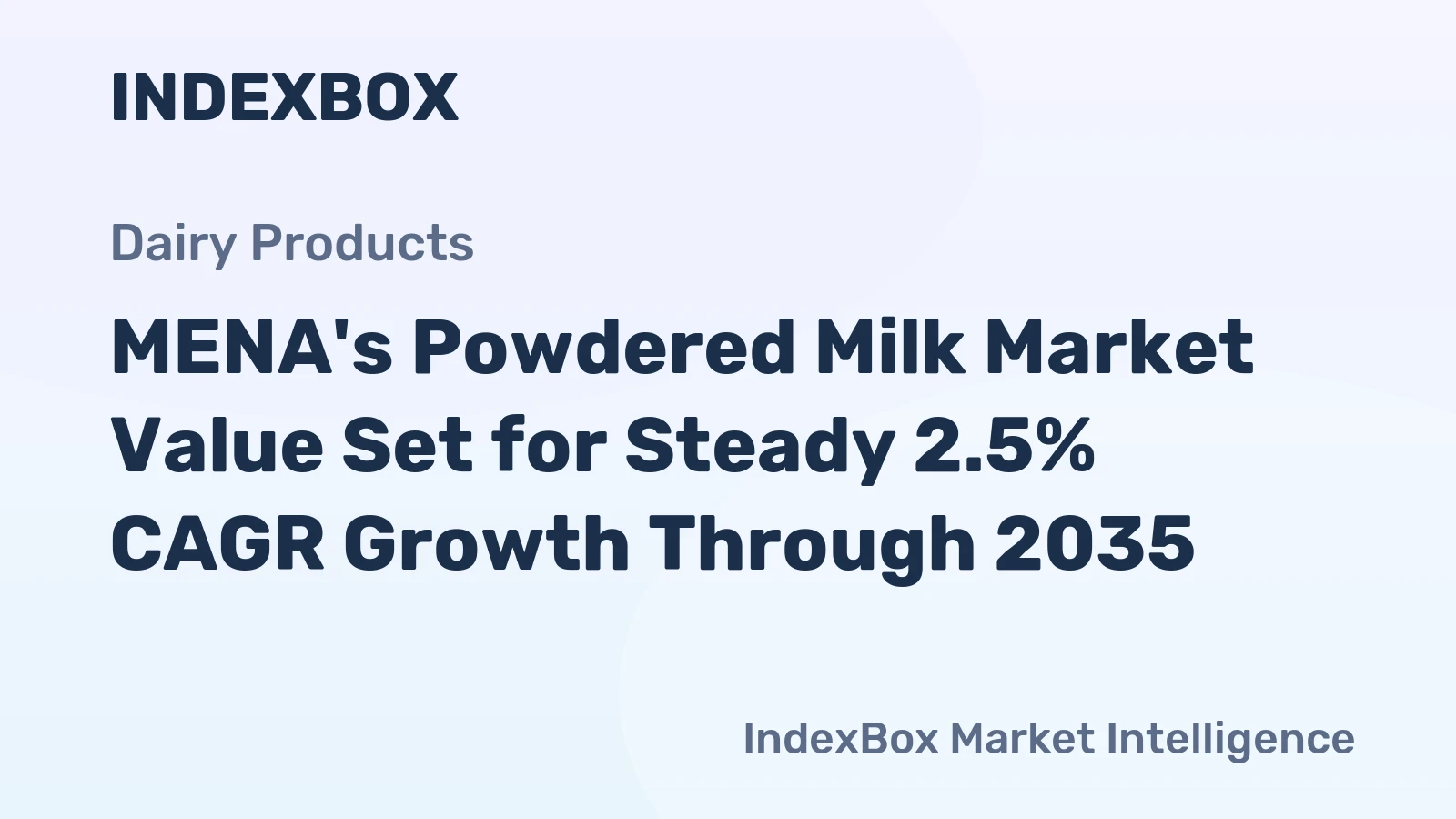 MENA's Powdered Milk Market Value Set for Steady 2.5% CAGR Growth Through 2035