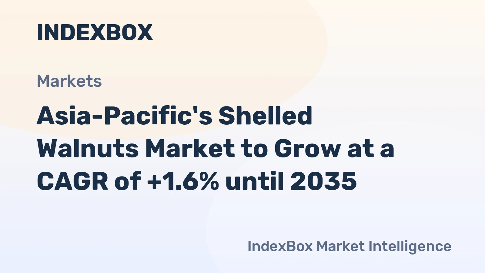 Asia-Pacific's Shelled Walnuts Market to Grow at a CAGR of +1.6% until 2035