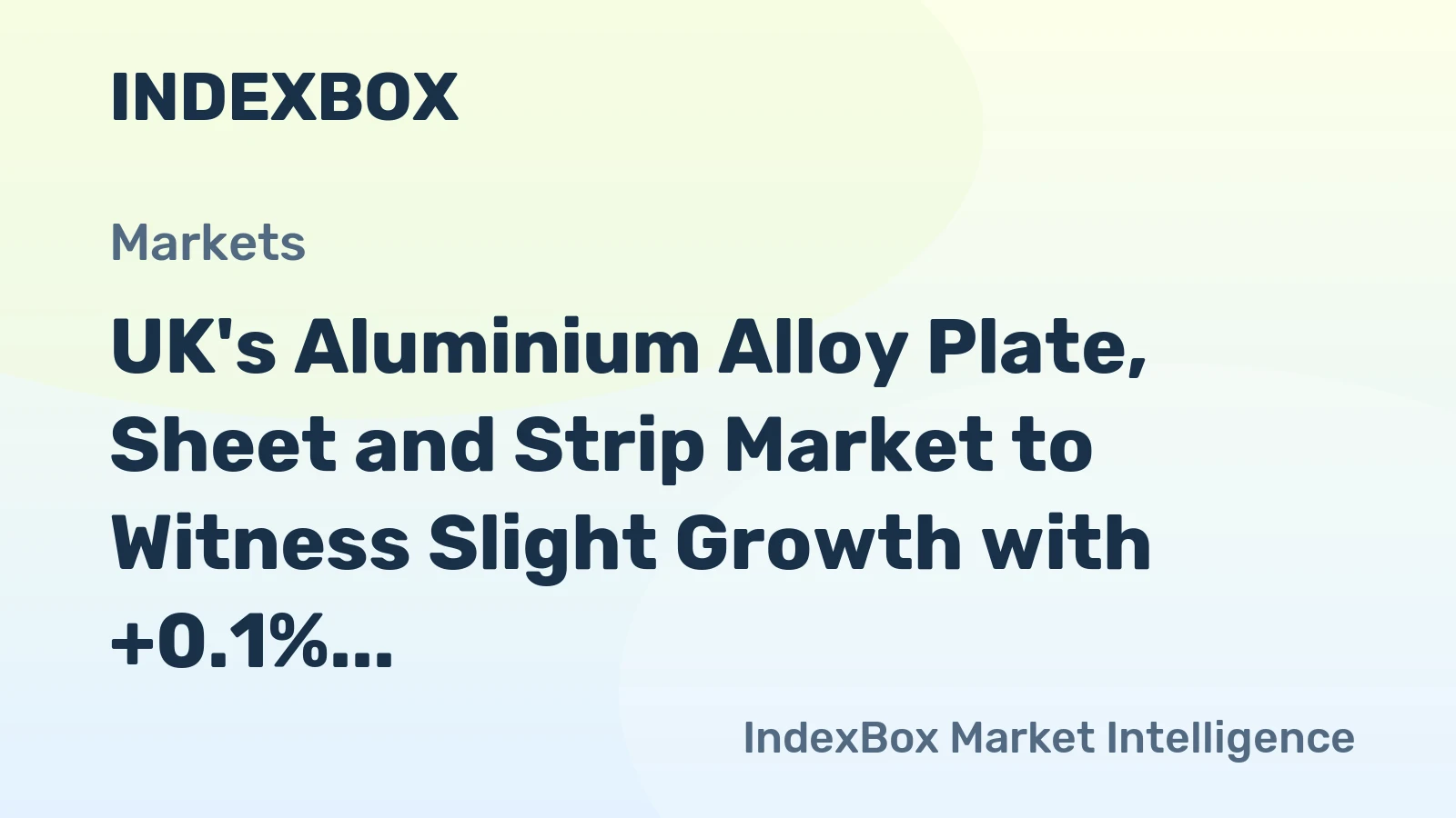 UK's Aluminium Alloy Plate, Sheet and Strip Market to Witness Slight Growth with +0.1% CAGR Over Next Decade
