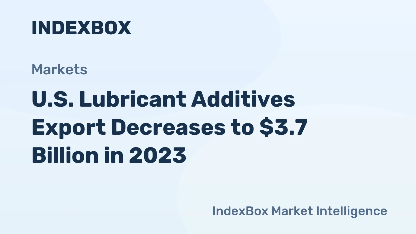 U.S. Lubricant Additives Export Decreases to $3.7 Billion in 2023