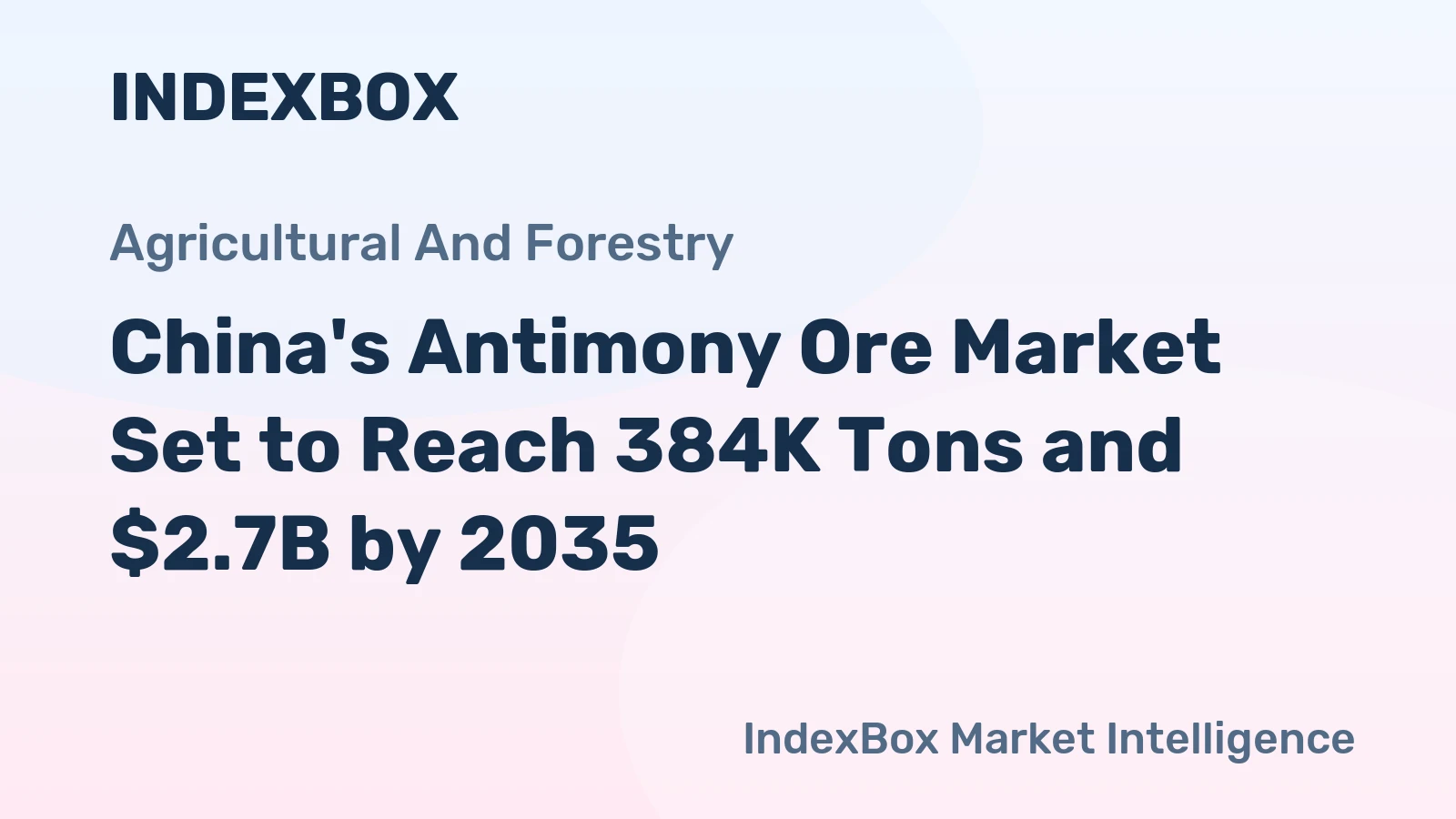 China's Antimony Ore Market Set to Reach 384K Tons and $2.7B by 2035