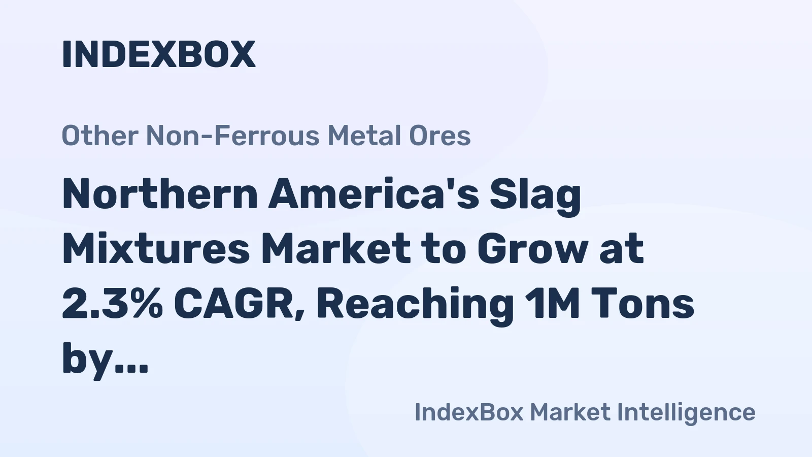 Northern America's Slag Mixtures Market to Grow at 2.3% CAGR, Reaching 1M Tons by 2035