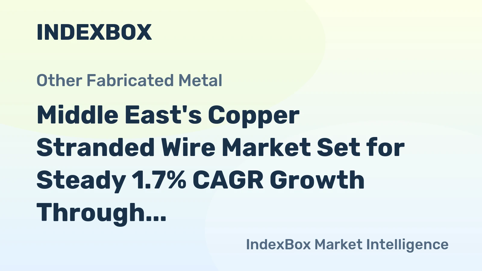 Middle East's Copper Stranded Wire Market Set for Steady 1.7% CAGR Growth Through 2035