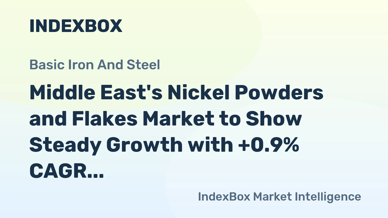 Middle East's Nickel Powders and Flakes Market to Show Steady Growth with +0.9% CAGR by 2035