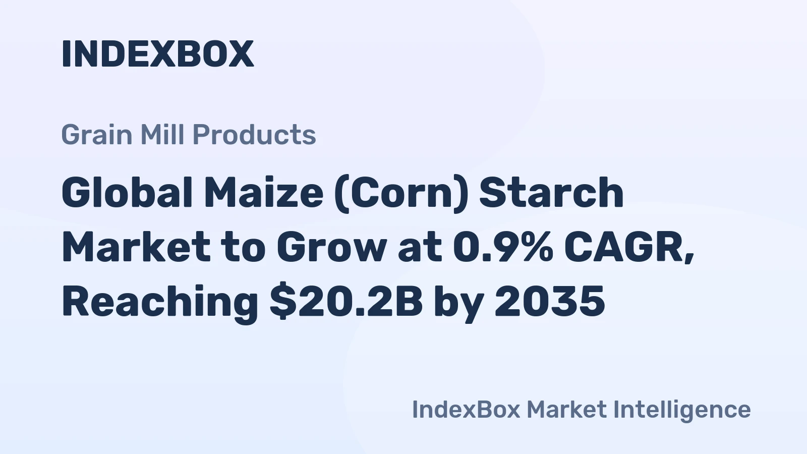 Global Maize (Corn) Starch Market to Grow at 0.9% CAGR, Reaching $20.2B by 2035