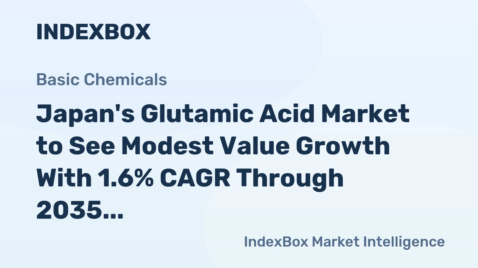 Japan's Glutamic Acid Market to See Modest Value Growth With 1.6% CAGR Through 2035