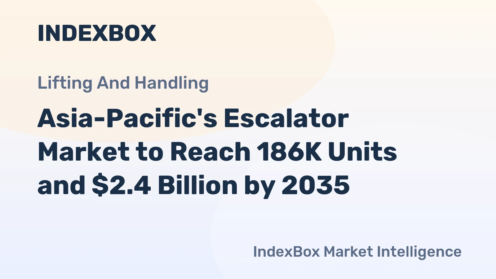 Asia-Pacific's Escalator Market to Reach 186K Units and $2.4 Billion by 2035